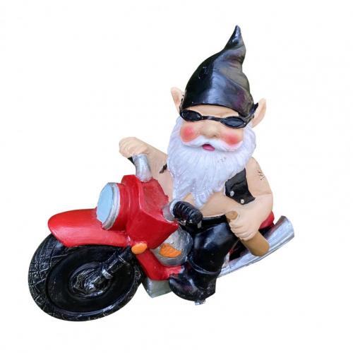 Gnome Riding Statue Small Cute Lovely Garden Gnome... – Vicedeal