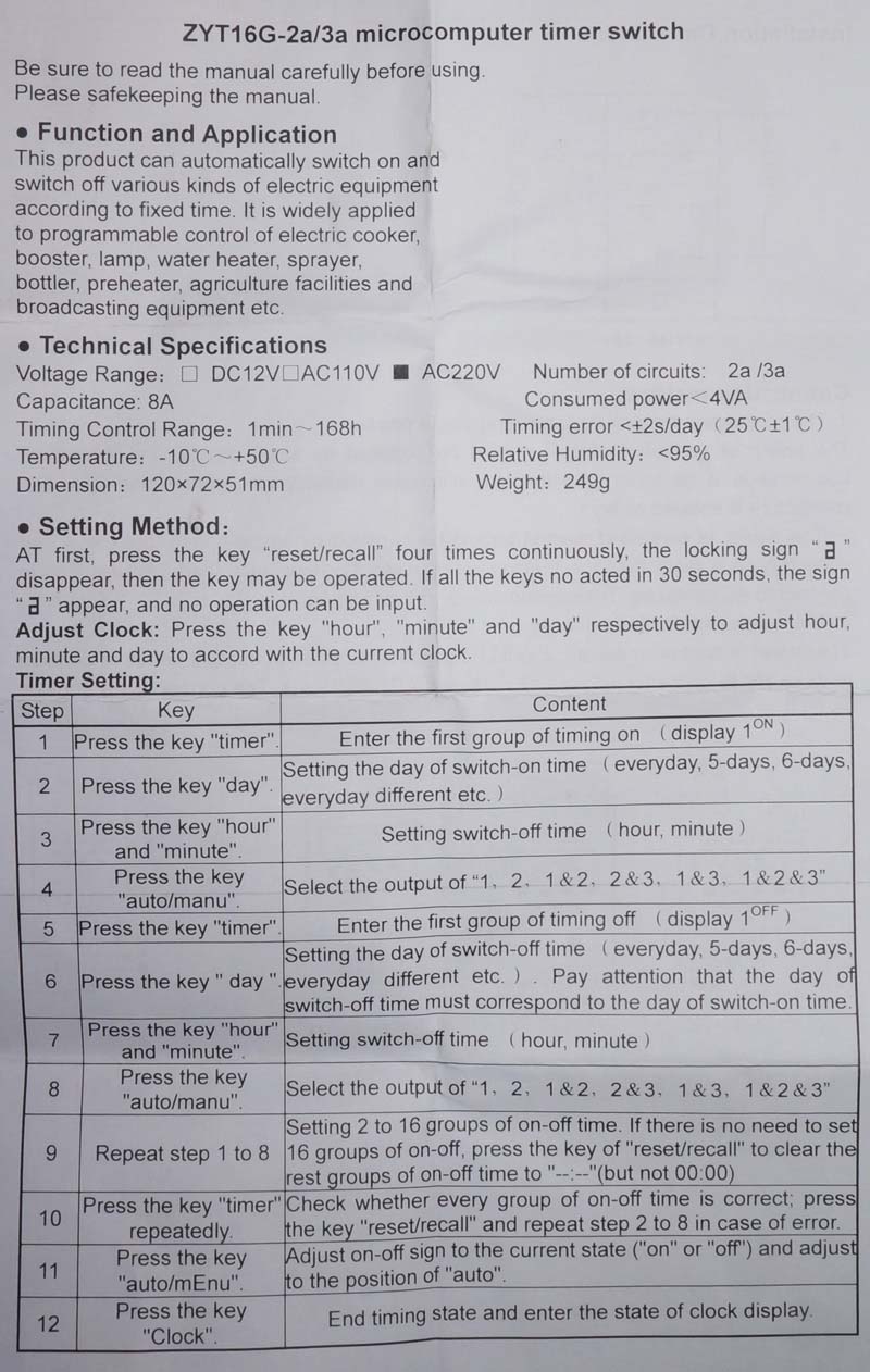 ZYT16G-3a multi channel automatische programma pro... – Grandado