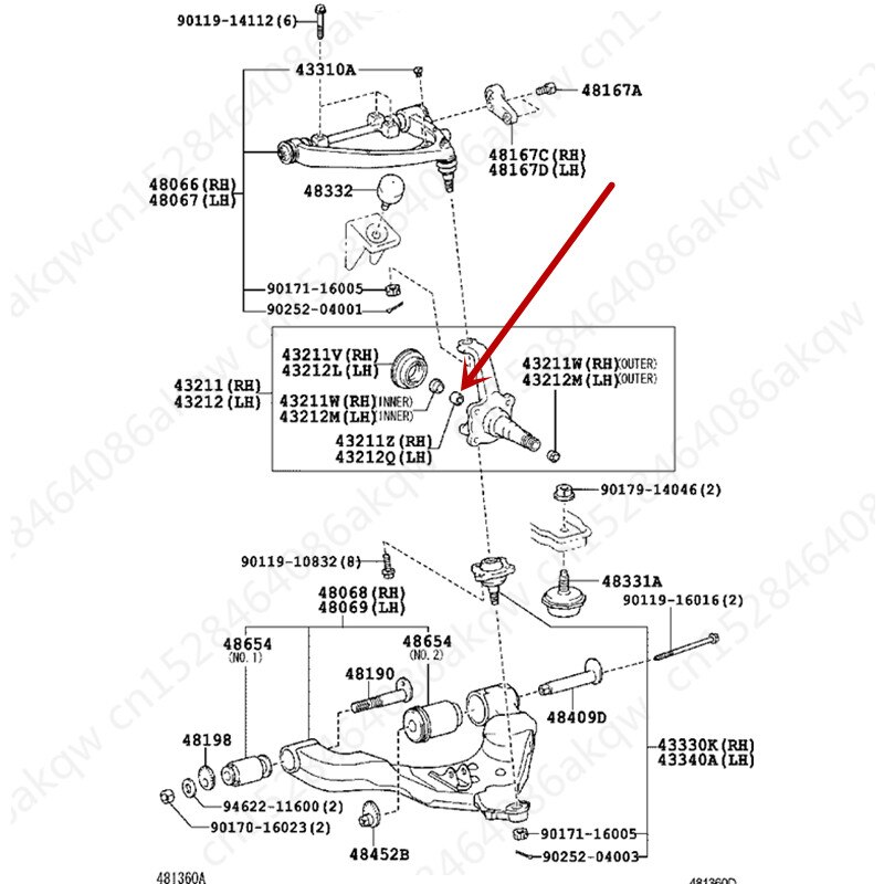 Front wheel needle bearing Suitable for 1988To yot... – Grandado