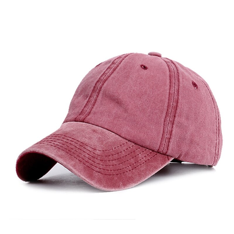 Solid Color Baseball Cap Adjustable Back Closure W... – Vicedeal