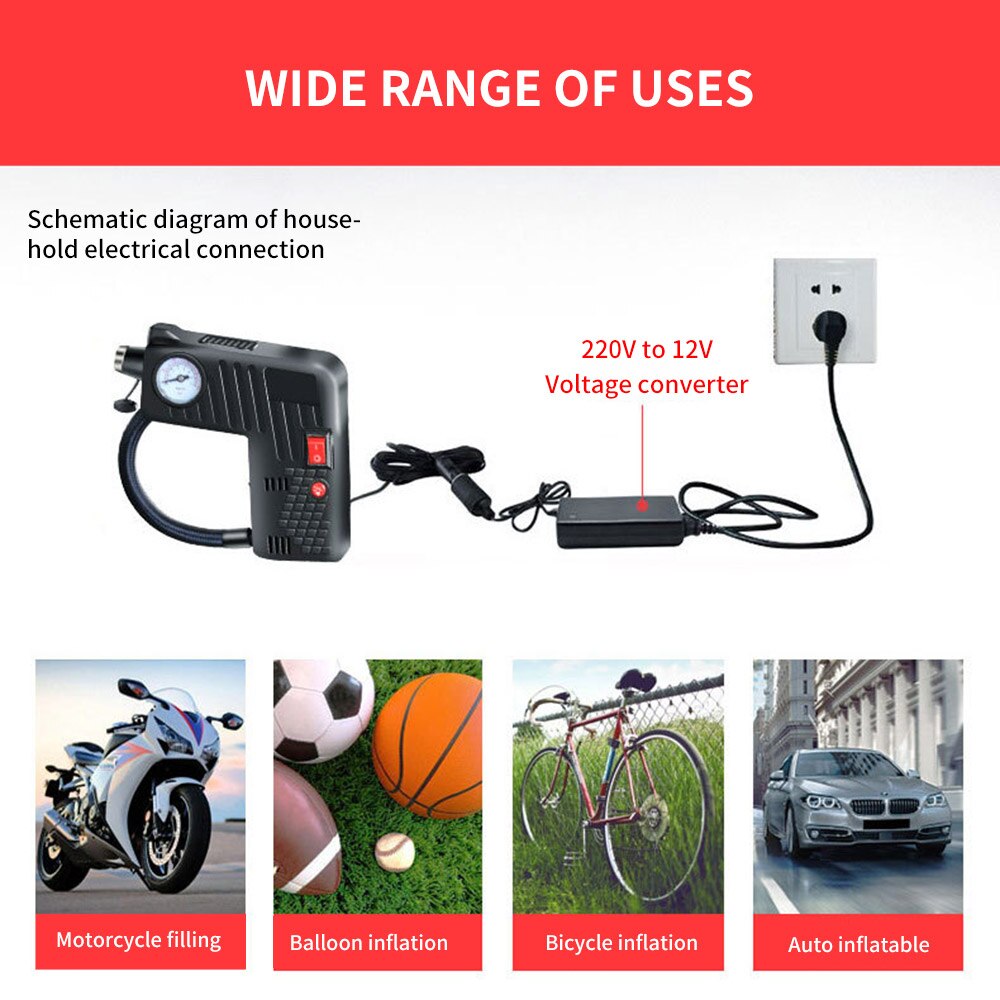 12V Draagbare Autoband Luchtpomp Handheld Auto Tir... – Grandado