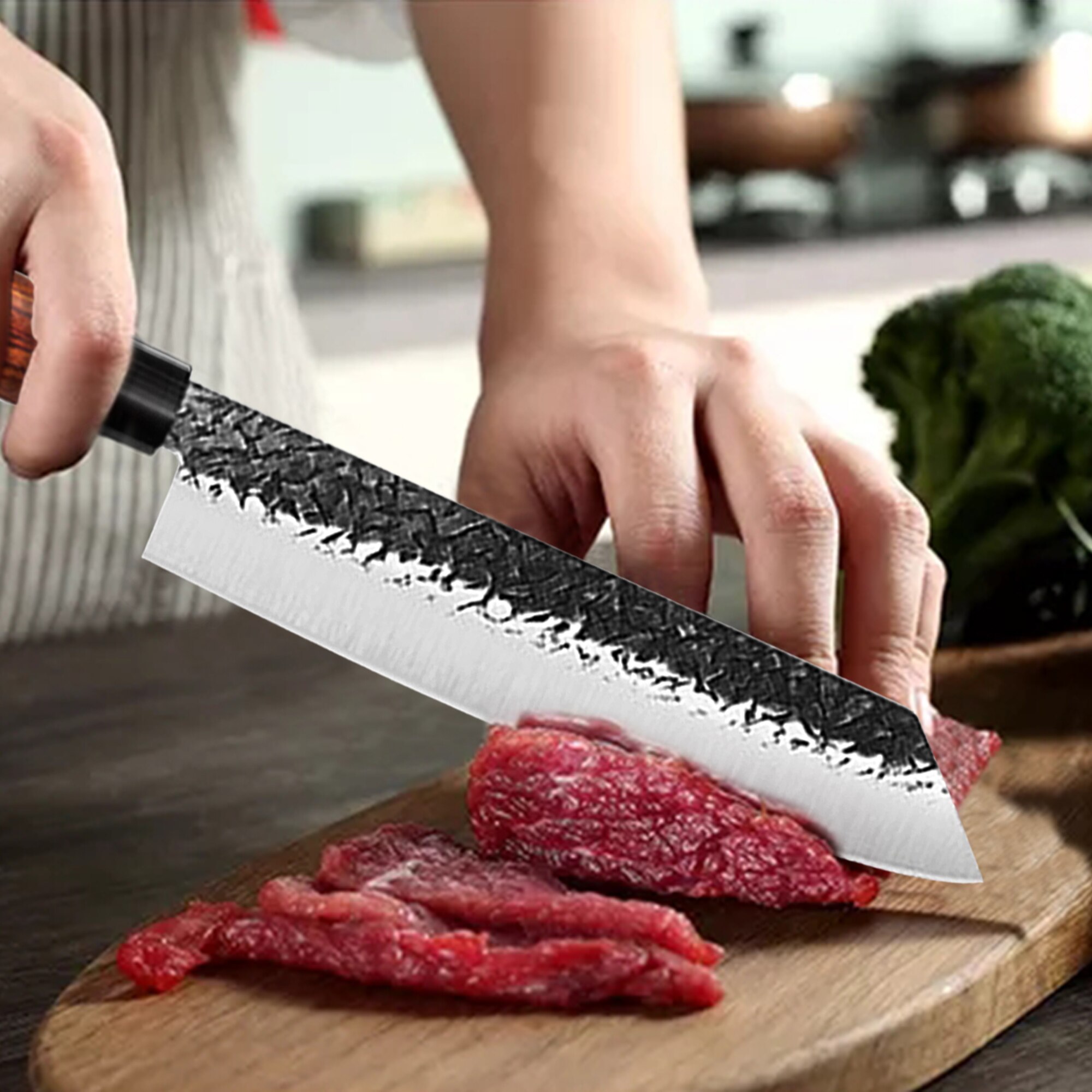 4pcs Hand-forged Japanese Knife Set Chef Knife Sus... – Grandado