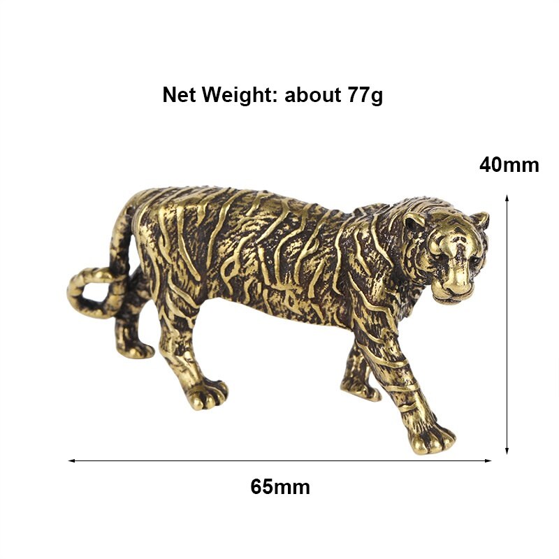 Solid Brass Big Tiger Figurines Ornaments Pure Cop... – Vicedeal