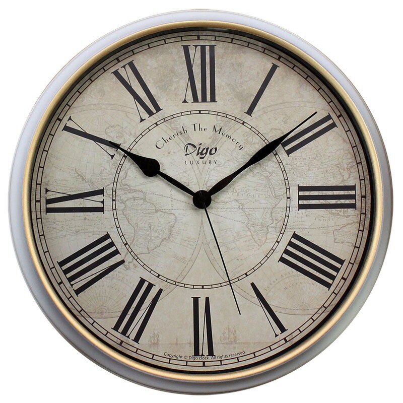 Digo Wall Clock Metal Silent Non-Ticking Battery Q... – Grandado
