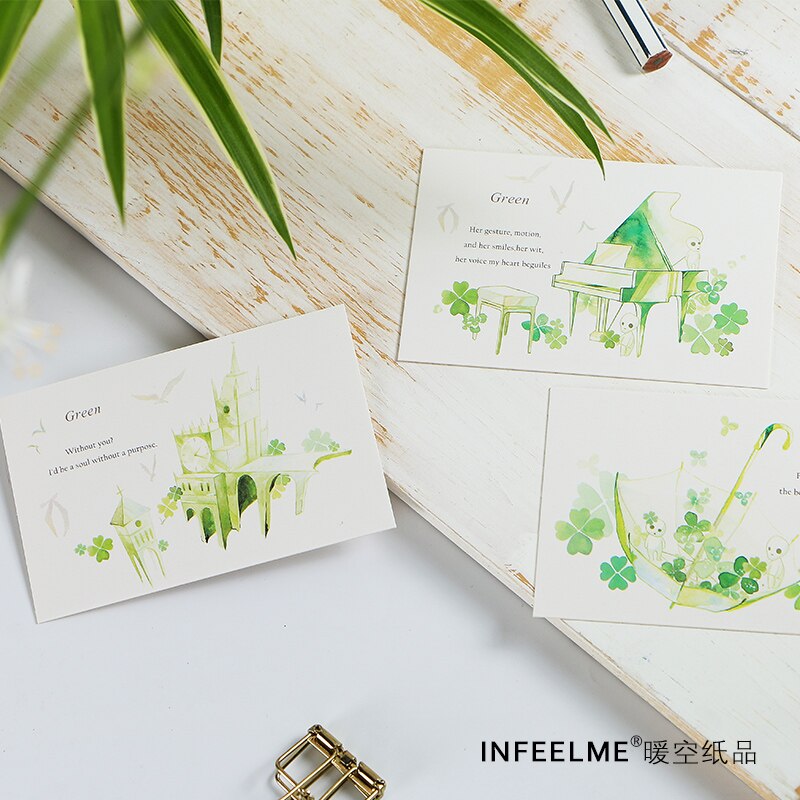 28 Sheets/Set Green Miracle Lomo Card Mini Postcar... – Vicedeal