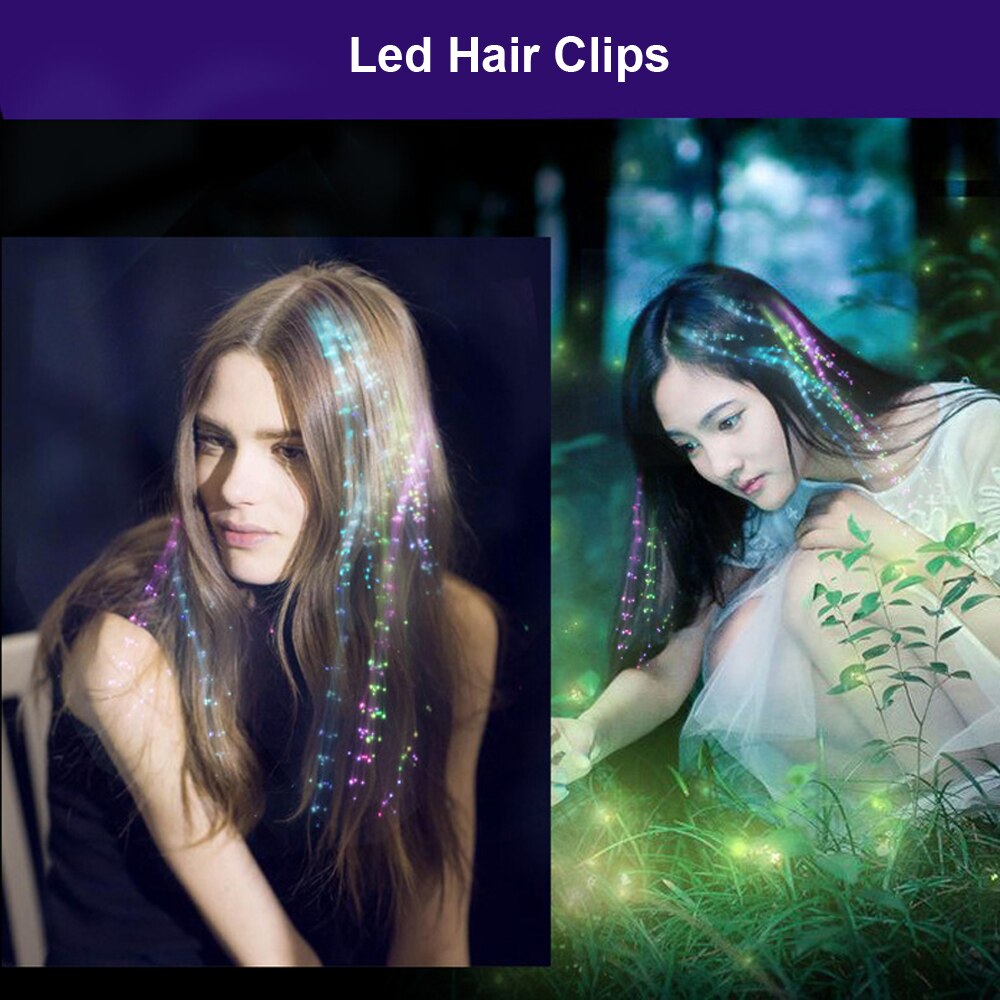 50pcs/lot 35cm LED Hair Clip Glow Blinking Hair Br... – Grandado