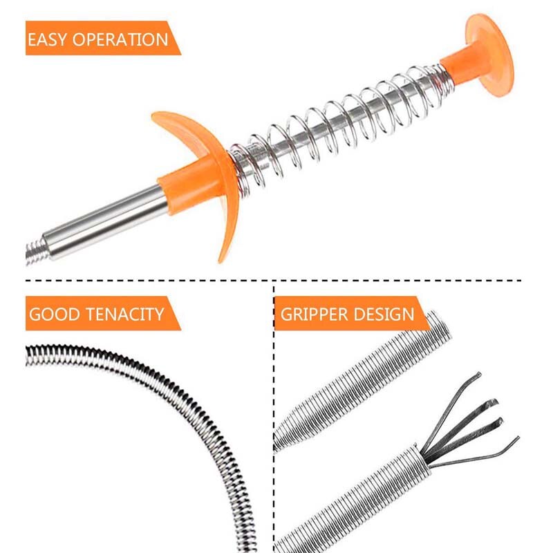 60cm Spring Pipe Dredging Tool Flexible Grabber Pi... – Grandado