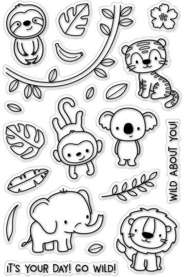 Monkey Animal Zoo Clear Stamps and Metal Cutting D... – Grandado