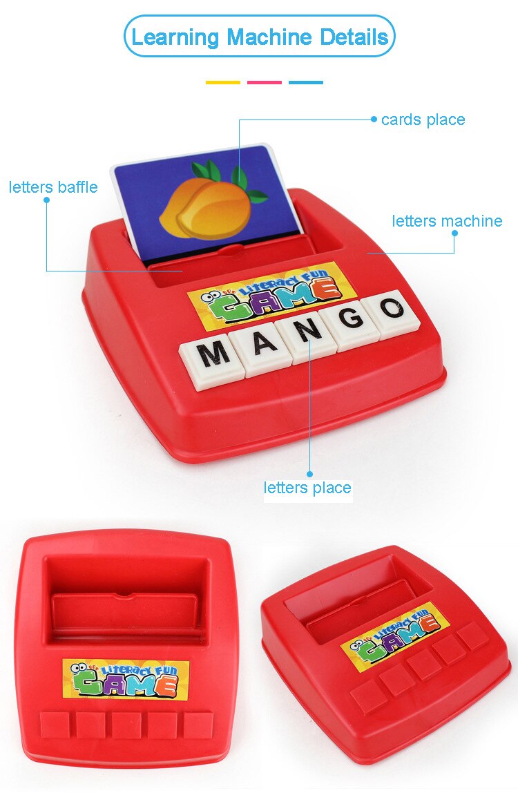 Kids English Alphabet Game Machine Card Image Pres... – Grandado