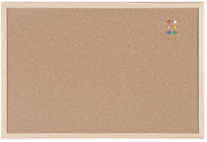 Pizarra de Corcho para Pared con borde de madera. ... – Grandado