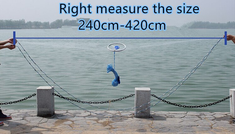 Easy to throw Cast net 2.4-4.2M american style nyl... – Vicedeal