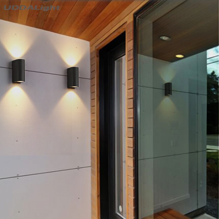 RONDE outdoor wandlamp 10W 6W COB led outdoor blac... – Grandado