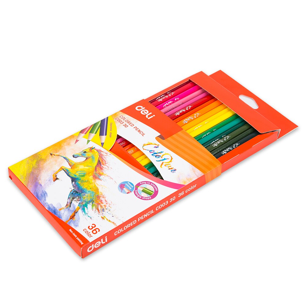 Deli Colored Pencil 12 / 18 / 24 / 36 Colors Art P... – Grandado