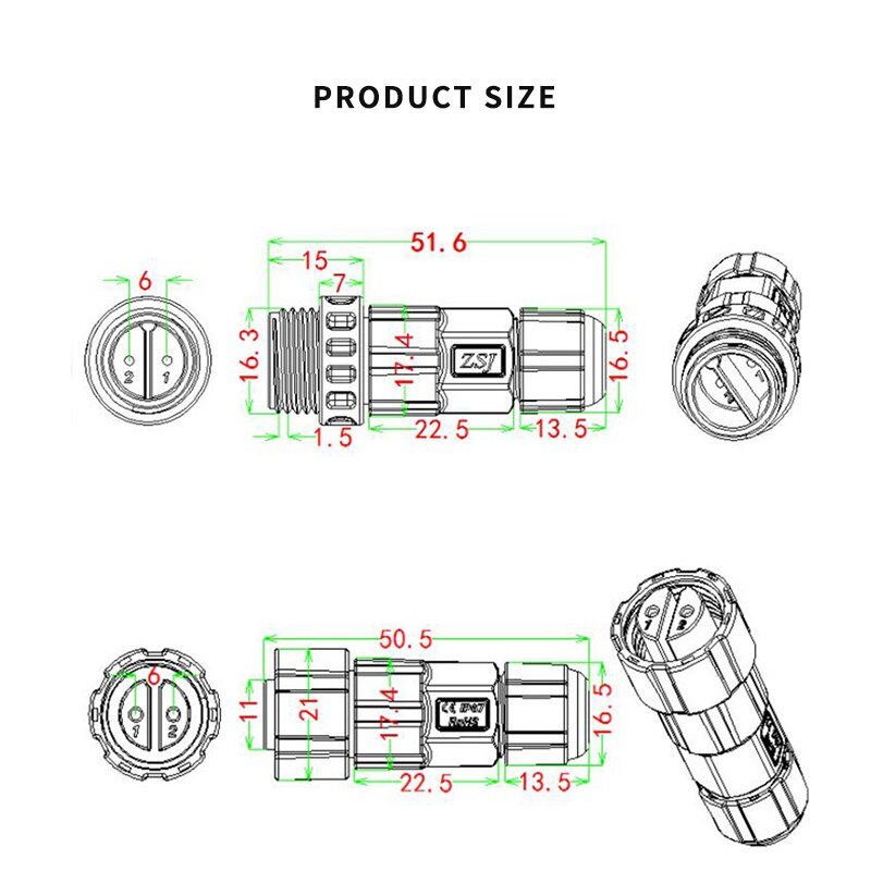 3Pin Waterproof Connector M16 Electrical Cab Conec... – Vicedeal