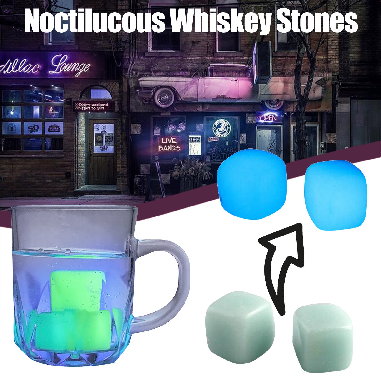 Glowing ice cubes, reusable iced whiskey, keep the... – Vicedeal