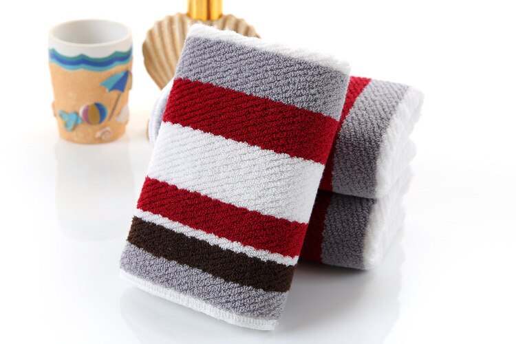 Color stripe Face Towel 100% Cotton 34 * 74cm Soft... – Grandado