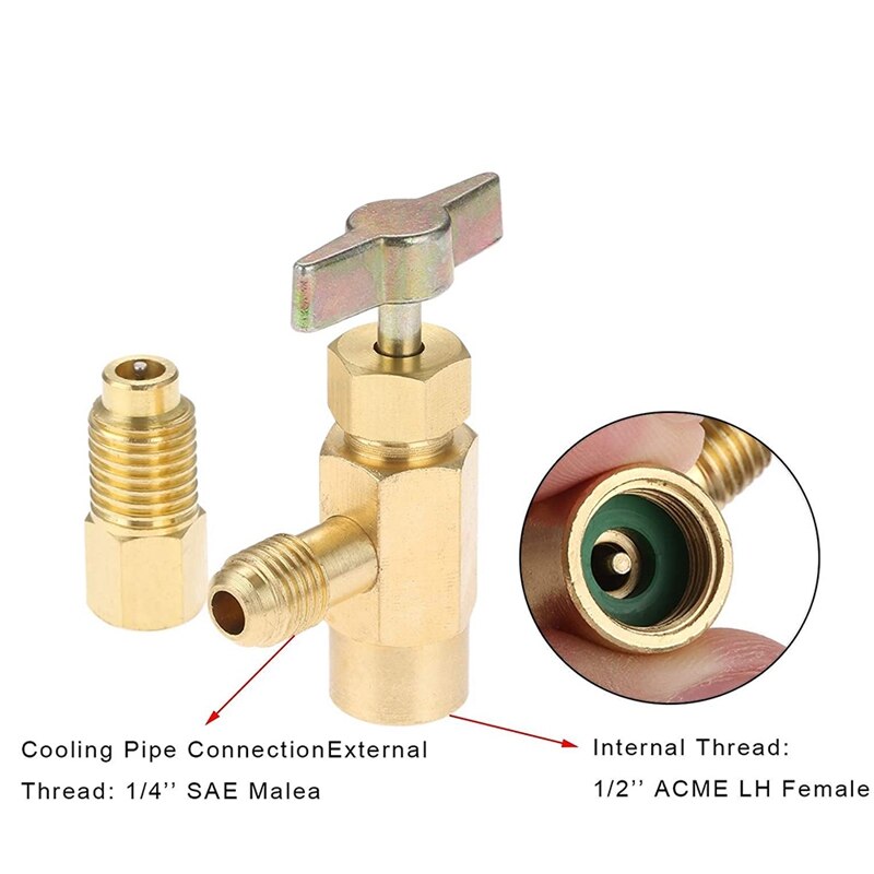 R1234YF Self-Sealing Can Tap with R134A Tank Adapt... – Grandado