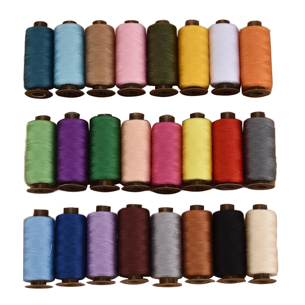 24Pcs Polyester Naaigaren Sets-24-Kleur Spoelen Dr... – Grandado