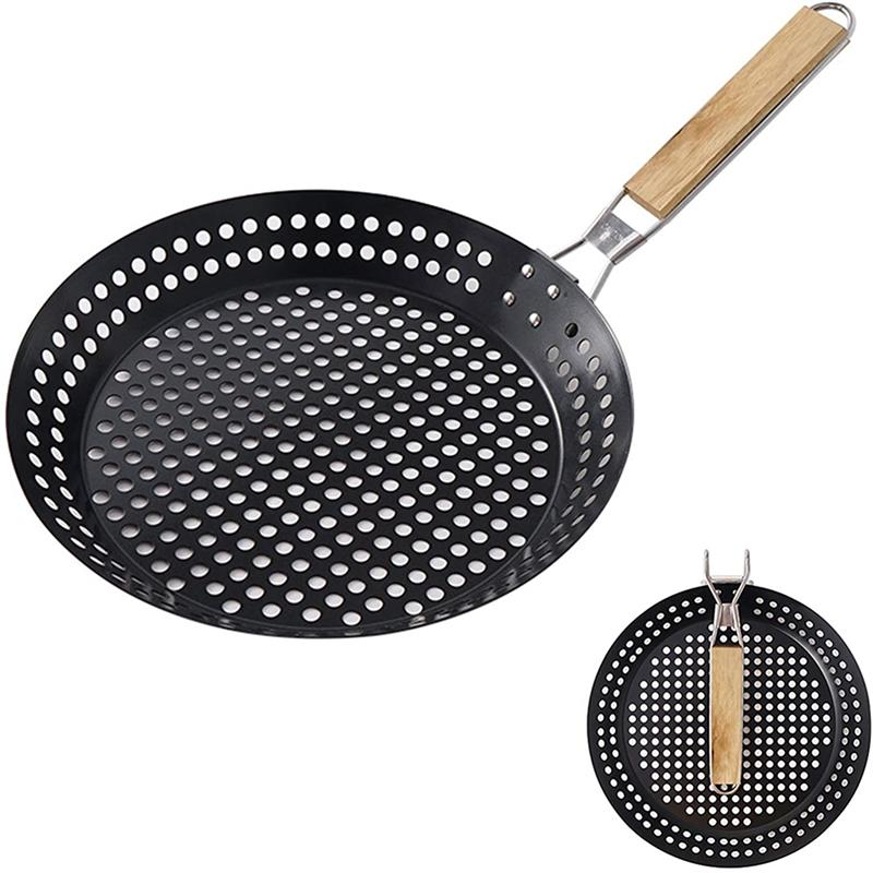 Outdoor Camping Foldable Round Frying Pan Picnic B... – Vicedeal