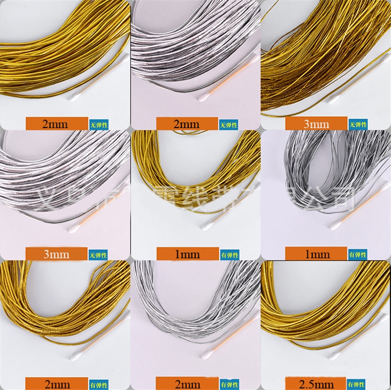1.5/2/3mm Rope Gold Silver Line Thread Cord Macram... – Grandado