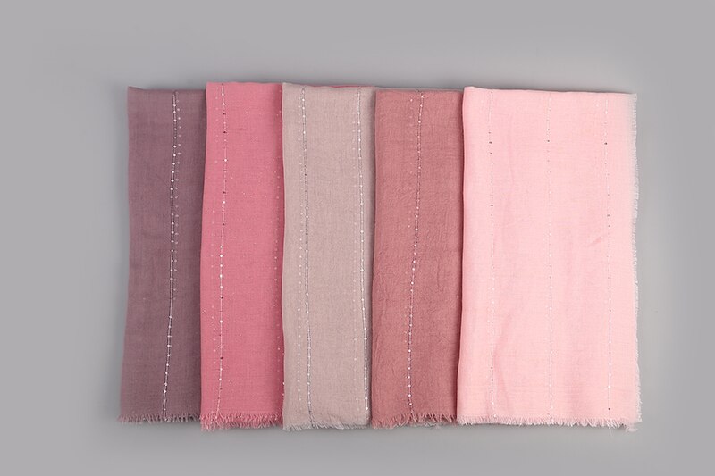 Glitter Scarf Hijabs For Women Viscose Solid Shawl... – Grandado