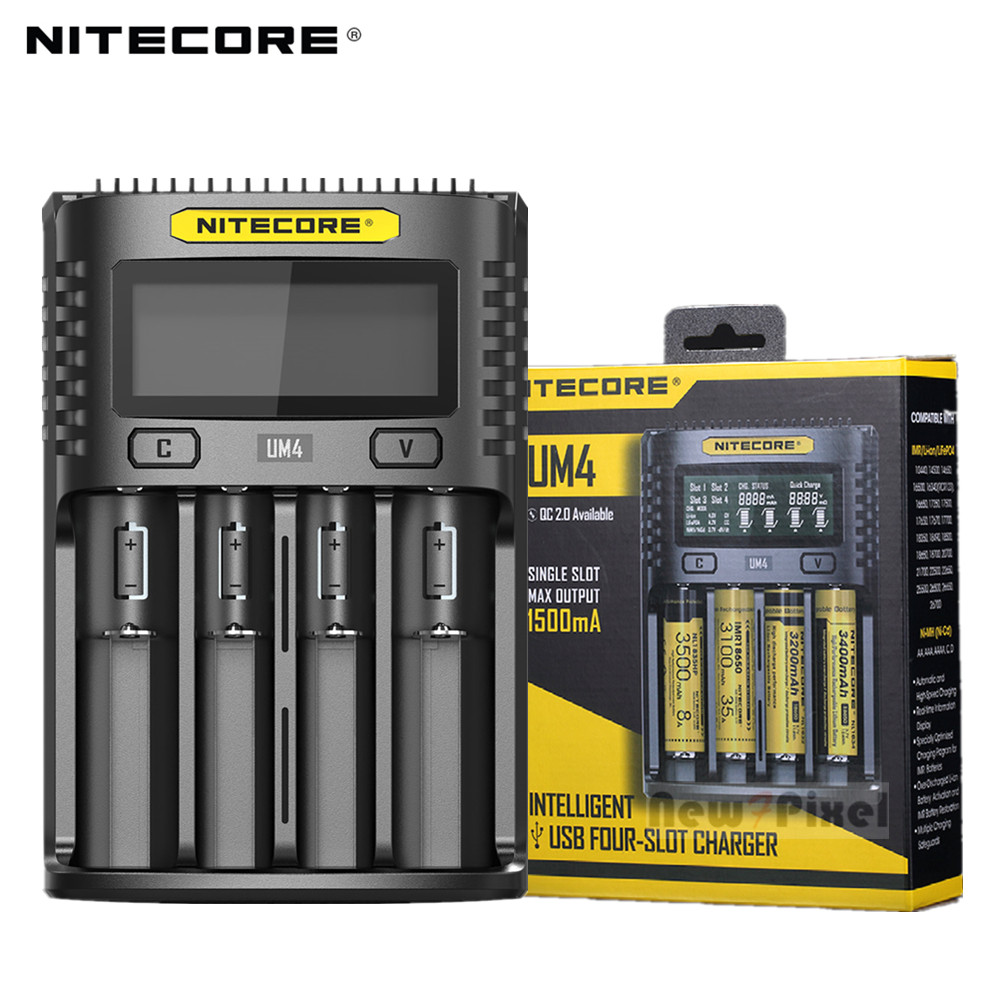 Nitecore um4 usb fire-slot qc c4 vc4 lcd smart o... – Grandado