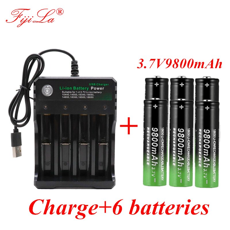 2020s 18650 battery 9800mAh 3.7v rechargeable lion... – Grandado