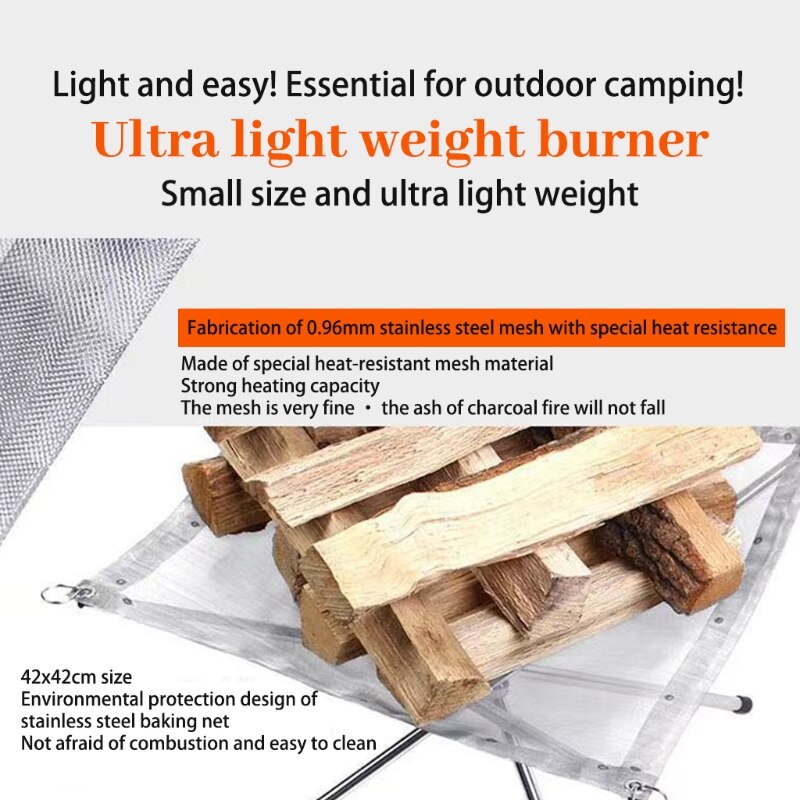 066E Fire Pit Outdoor Fireplace Stainless Steel Fo... – Vicedeal