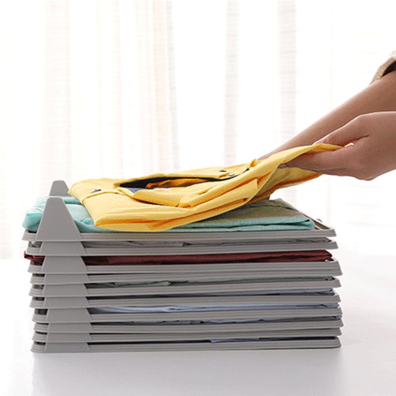 5/10pcs Clothes Organizer Lazy Folding Board Stack... – Grandado