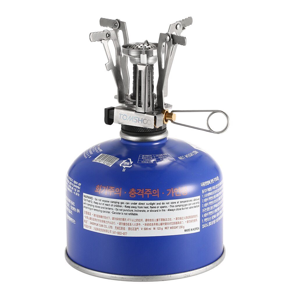 TOMSHOO Mini Gas Stove Backpacking Canister Stove ... – Grandado