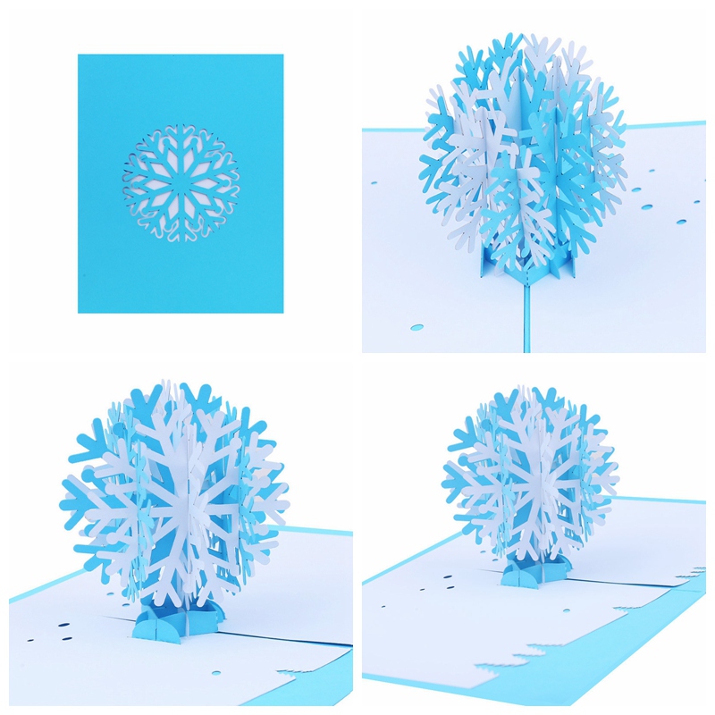 de copo de nieve 3D pop-up Christmas card cards so... – Grandado