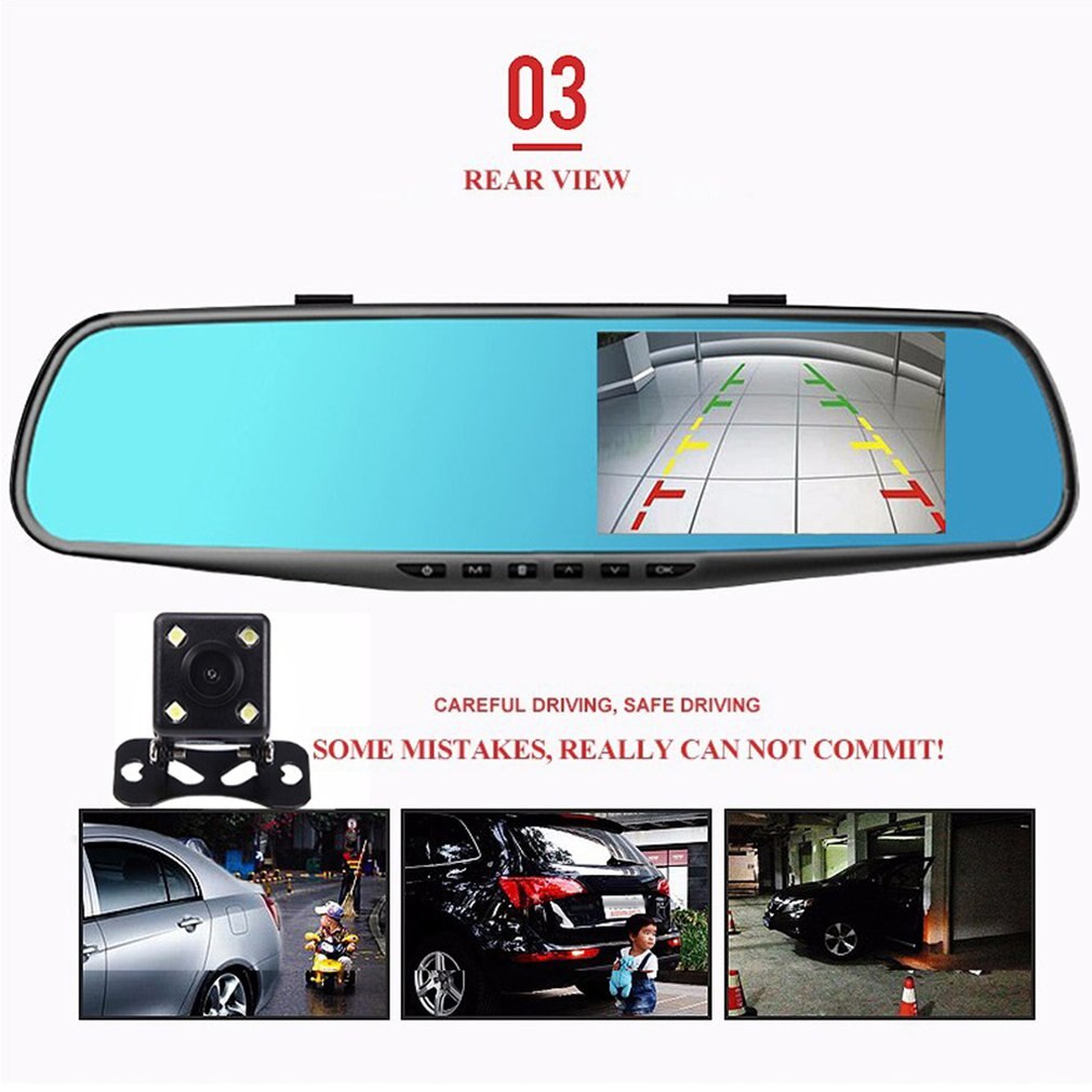 4.3 Inch Achteruitkijkspiegel Auto Dvr Camera Hd 1... – Vicedeal