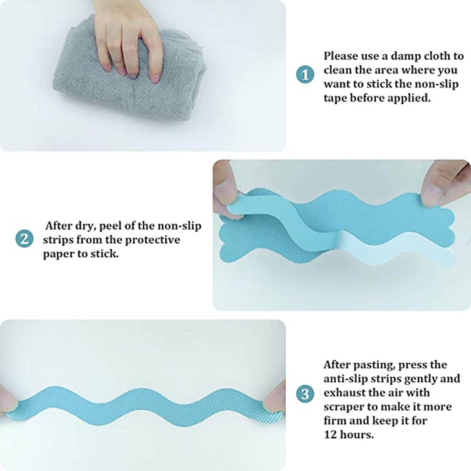 Antislip Douche Strip Transparant Golvend Antislip... – Vicedeal