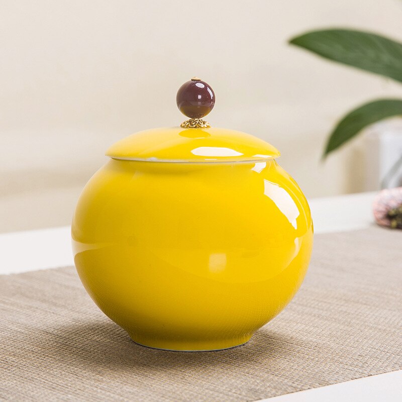 Pet urn Cat urn Chinese-style round porcelain pot ... – Grandado