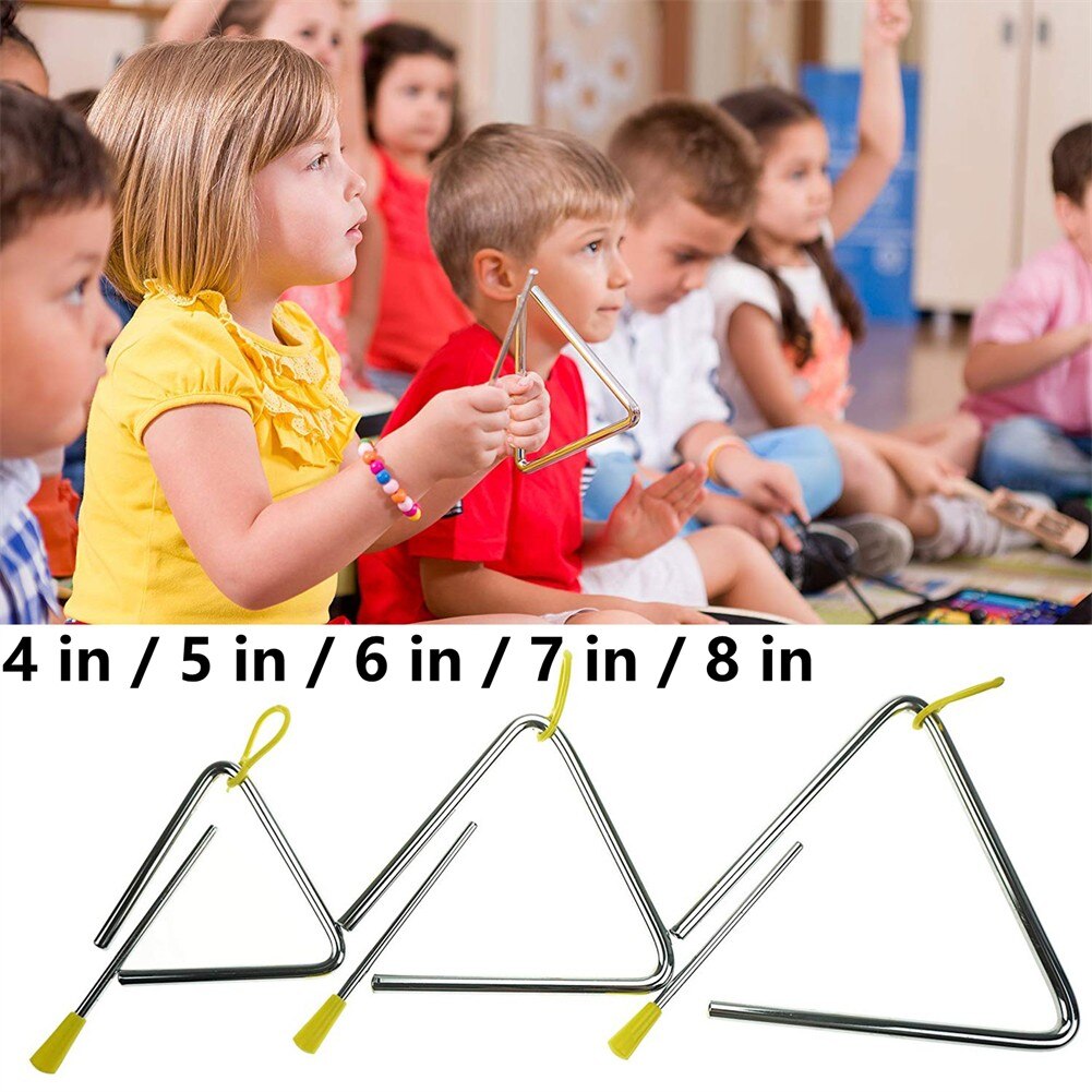 4-8 Inch Metal Musical Triangle Steel Percussion E... – Vicedeal