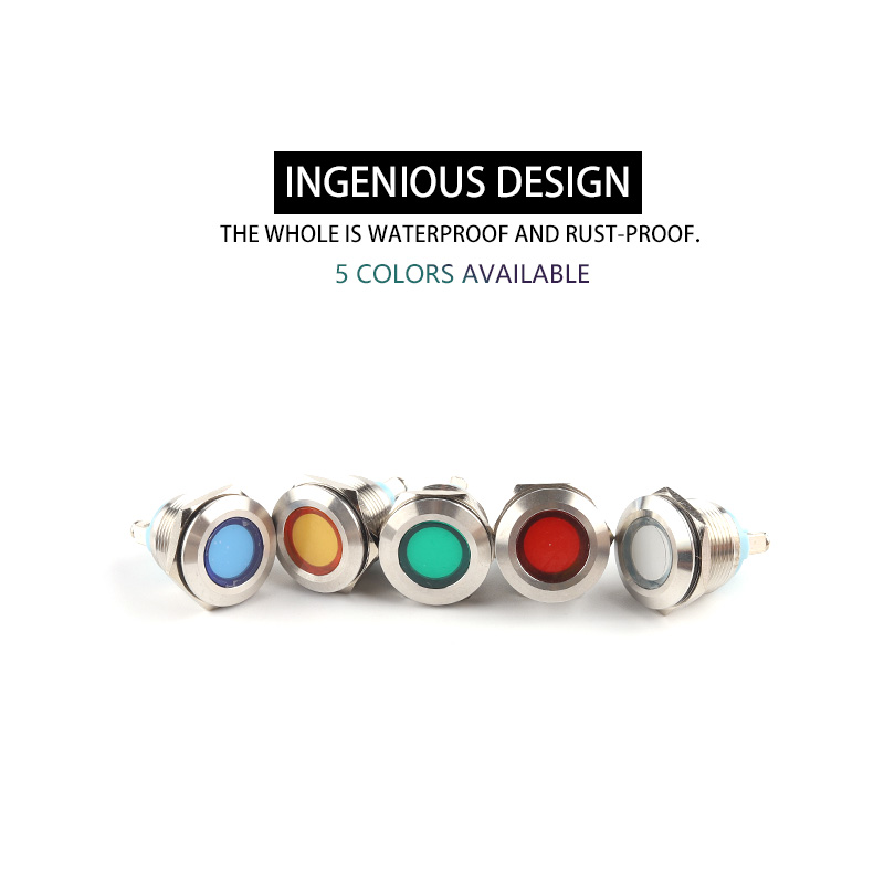 19mm Metal Warning Indicator light Waterproof Sign... – Grandado