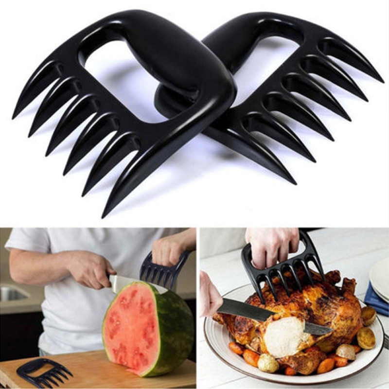 1Pair Black Grizzly Bear Paws Claws Meat Handler F... – Grandado