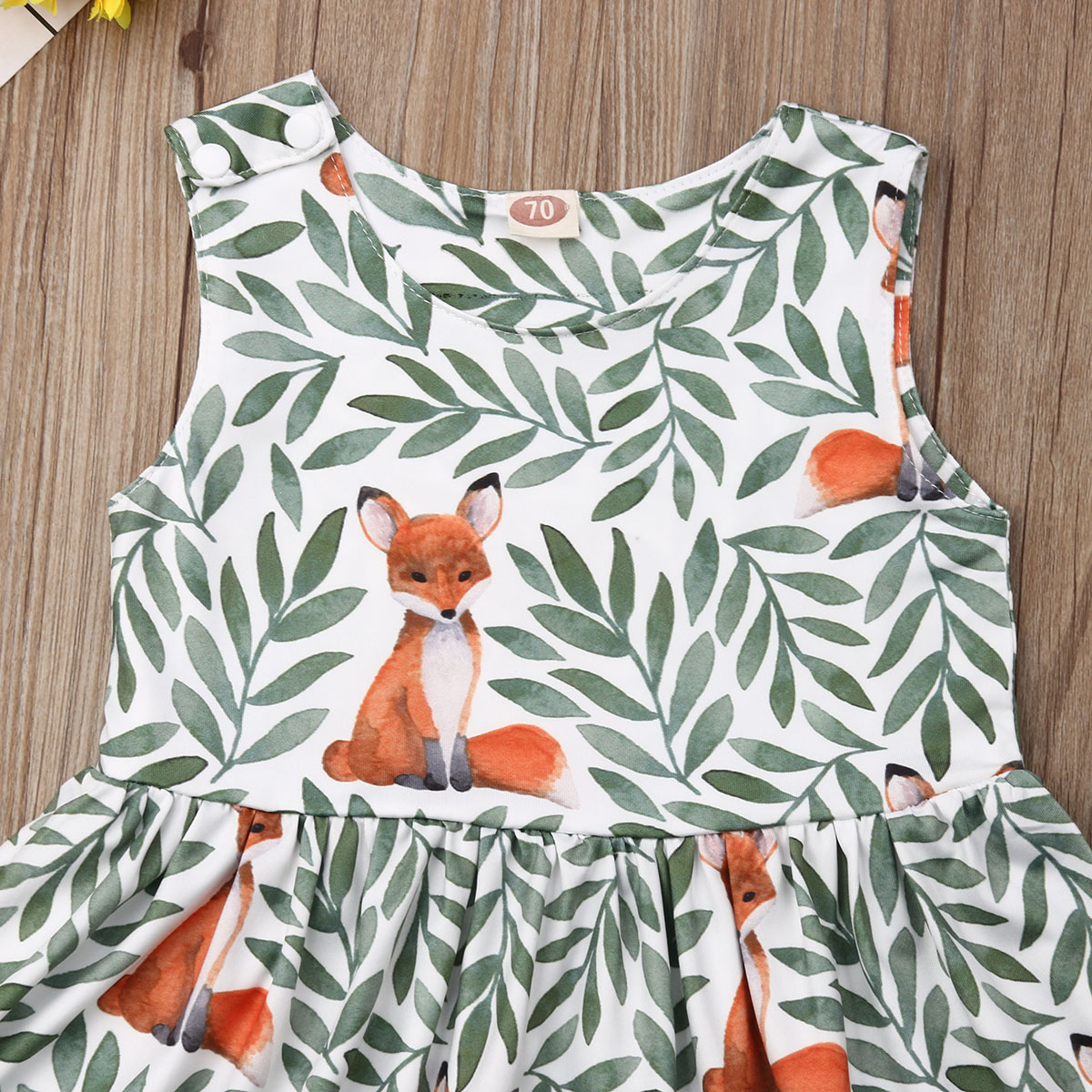 Girl Dress Toddler Baby Girls Fox Sleeveless Dress... – Grandado