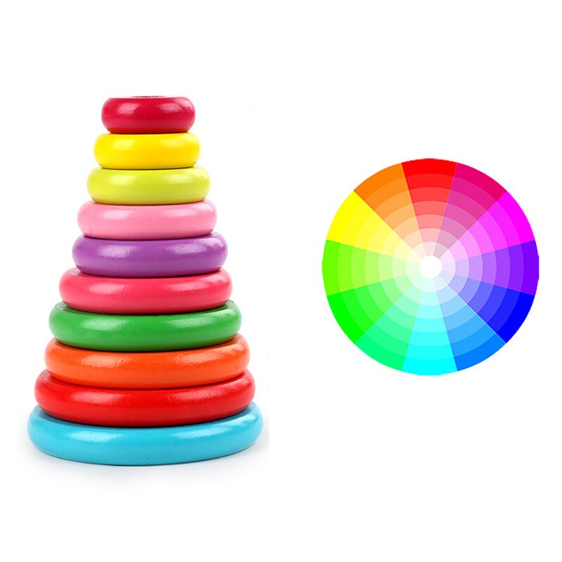 Children Wooden Stack Puzzle Blocks Tower of Hanoi... – Grandado