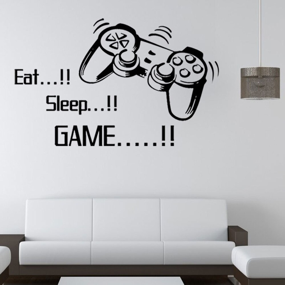 Carved Gamer Vinyl Wall Sticker Game Room For Kids... – Grandado