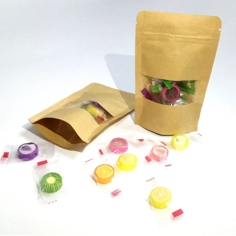 9*14cm Food Paper Bag Packaging Bag Window Kraft P... – Vicedeal