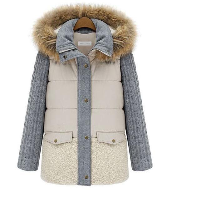 Chaqueta de Invierno para mujer con capucha de man... – Grandado