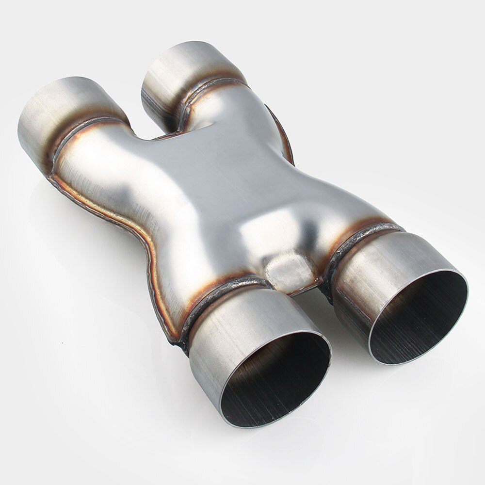 Rvs Auto X-PIPE 2.5 ''3'' In/Out Auto Uitlaatsyste... – Vicedeal