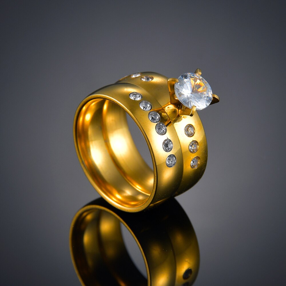 LOVE Marriage Couple Wedding Rings Set for Men and... – Grandado