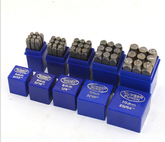 9pcs/set Number Stamp Punch Set Hardened Steel Met... – Grandado