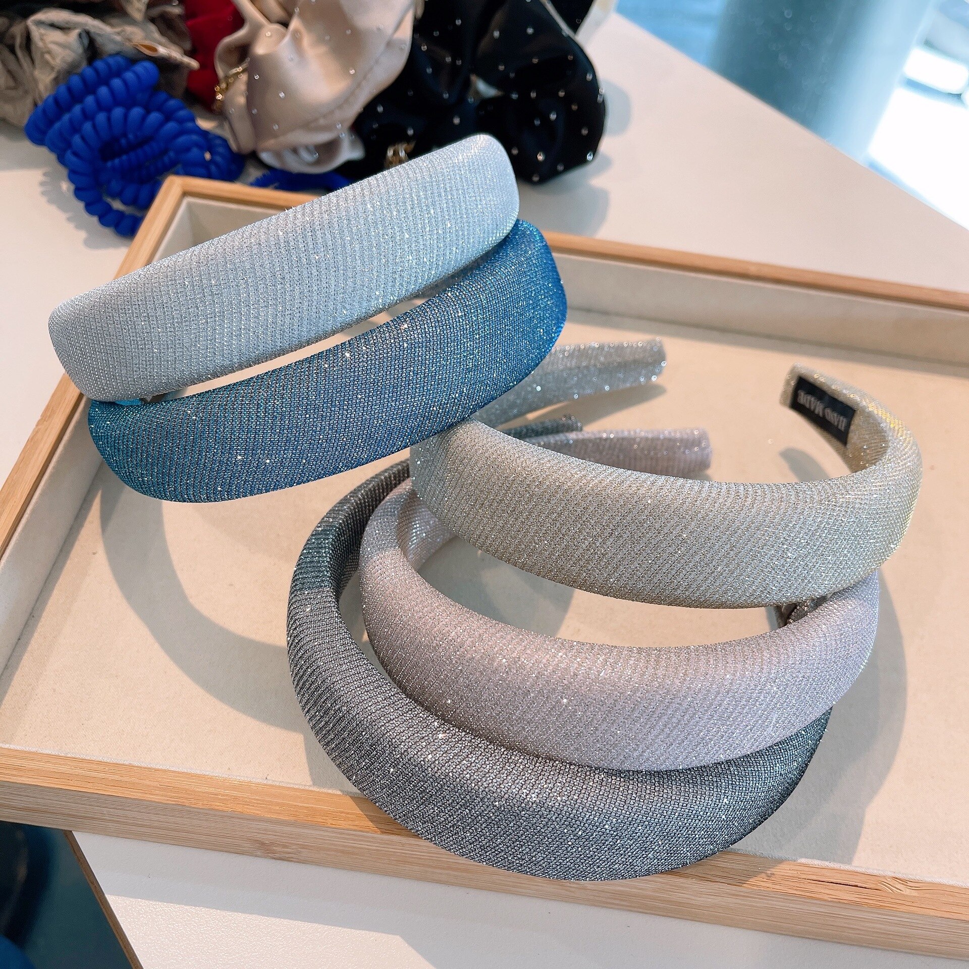 Luxury Blue Solid Head Hoop Wide-Brimmed Headband ... – Grandado