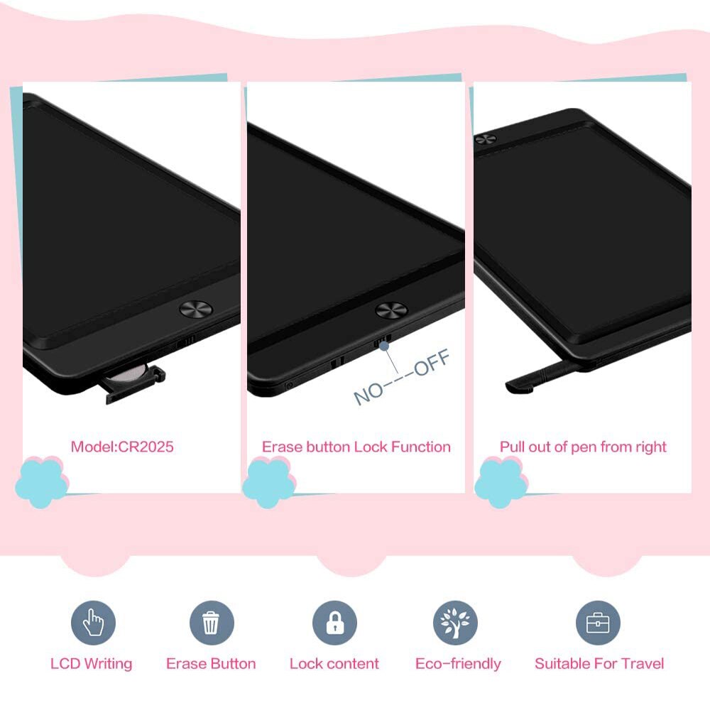 Ritplatta 8.5 10 tums konst lcd skrivtavla digital... – Vicedeal