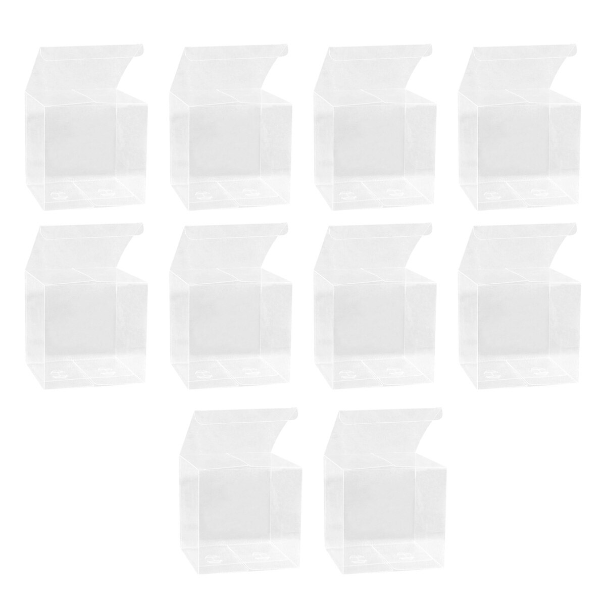 50 Pcs Clear Plastic Pvc Packing Box Transparent C... – Grandado