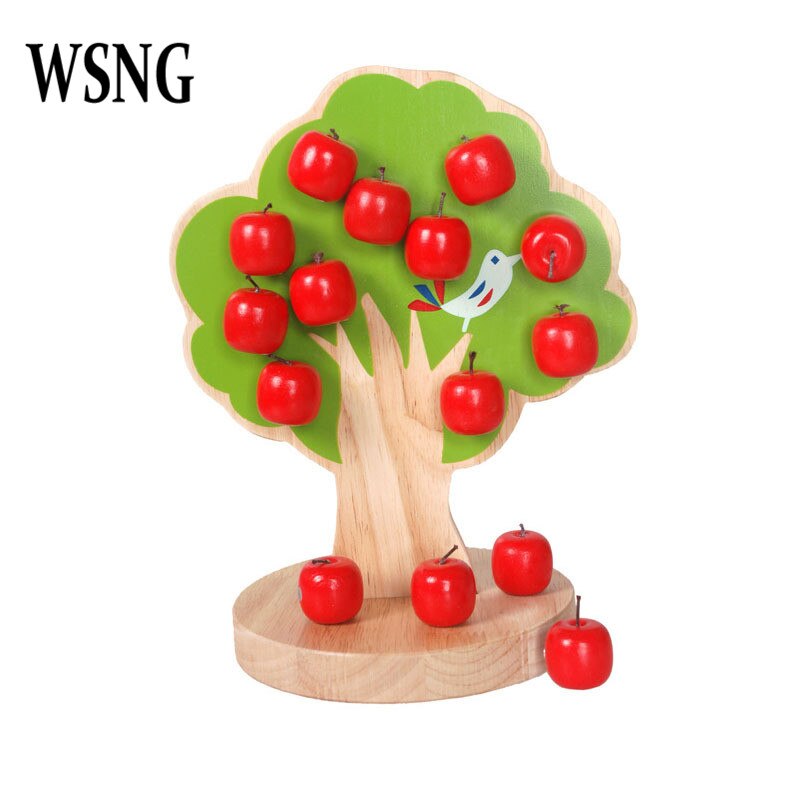 Wooden Magnetic Apple Tree Baby Fruit Counting Fru... – Grandado