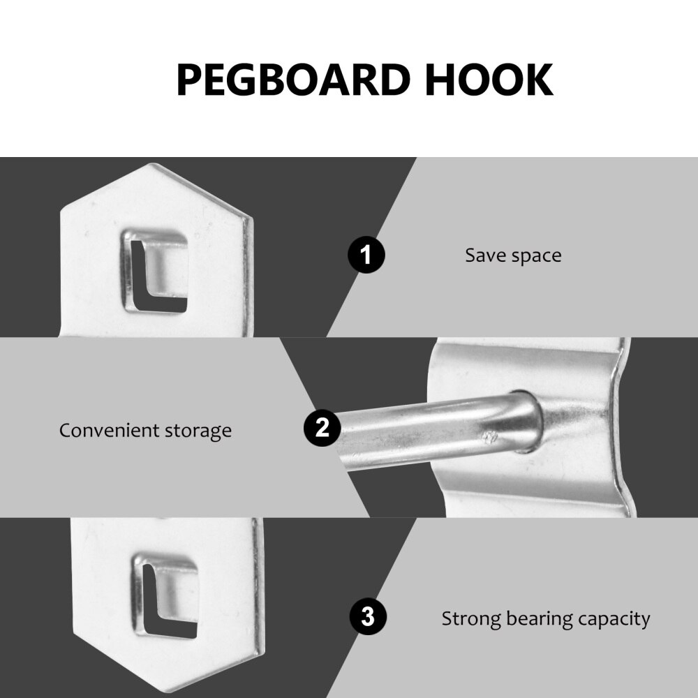 12 Pcs Pegboard Hook Peg Hooks Display Rack Hookin... – Grandado